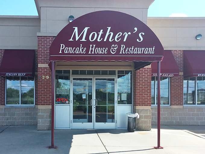 The iconic red awning of Mother's Pancake House beckons like a culinary lighthouse, promising comfort food that'll make you forget all your adulting responsibilities.