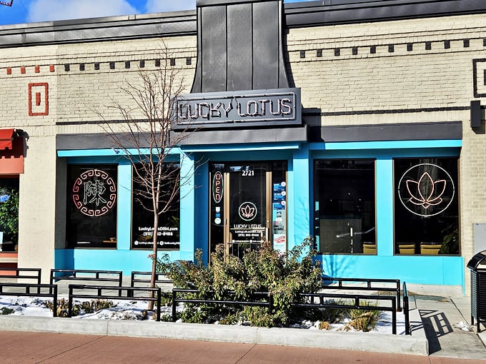 That turquoise facade isn't just eye-catching&mdash;it's a beacon calling you toward some seriously spectacular noodles inside.