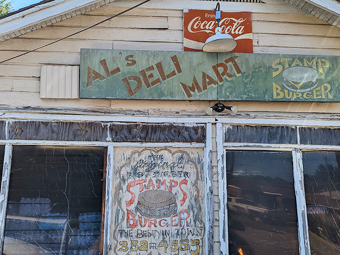 The weathered exterior of Stamps Super Burgers speaks volumes &ndash; this isn't a place that needs fancy signage when the food does all the talking.