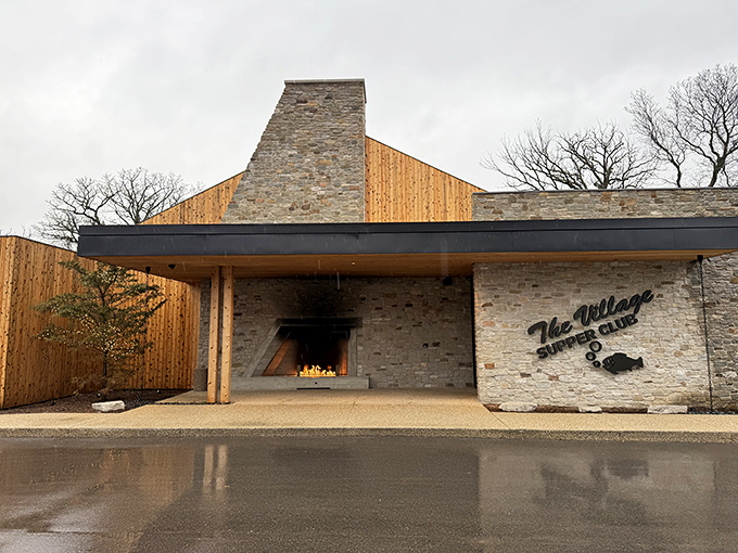The Village Supper Club's stone facade welcomes you like an old friend with a new haircut &ndash; rustic tradition meets modern elegance in Delavan.