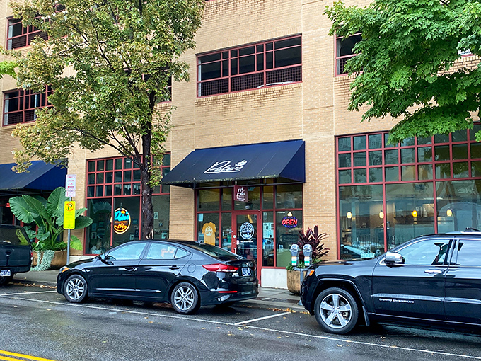 Pete's iconic blue awning against the brick facade is like a beacon for breakfast lovers &ndash; a promise of comfort food that never disappoints.