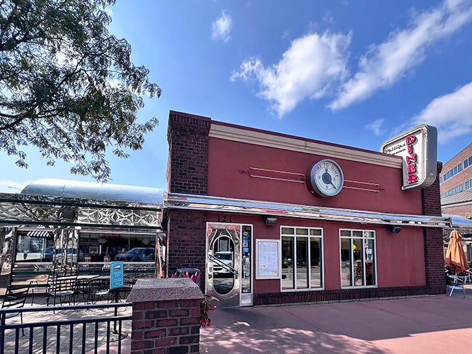 That classic diner sign isn't just advertising – it's making promises this place absolutely keeps, every single day.
