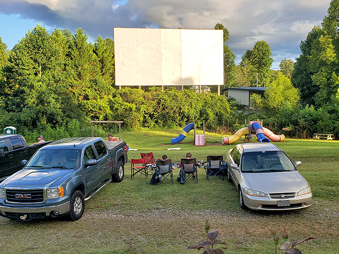 Vintage charm meets contemporary comfort at this beloved North Georgia outdoor cinema experience.