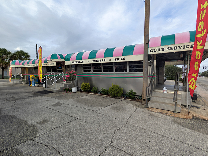 That gleaming silver exterior and candy-striped awning isn't trying to look retro &ndash; it simply is, gloriously and unapologetically authentic.