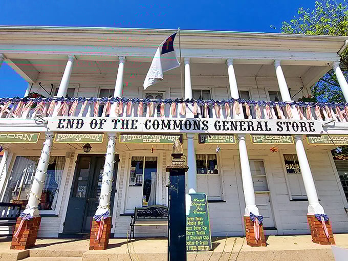 A closer look at the charming porch where time slows down and conversations speed up. Those white columns have heard a century of stories.