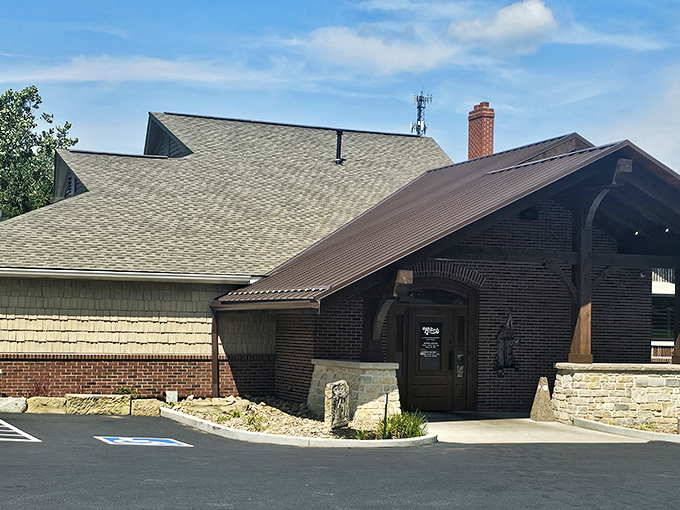 Whitey's exterior blends seamlessly into Richfield's landscape with its stone foundation and pitched roof&mdash;architectural proof that good taste extends beyond the menu.
