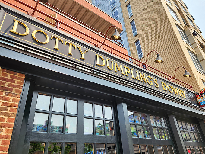 The golden lettering of Dotty Dumpling's Dowry gleams against brick like a beacon for burger pilgrims in downtown Madison.