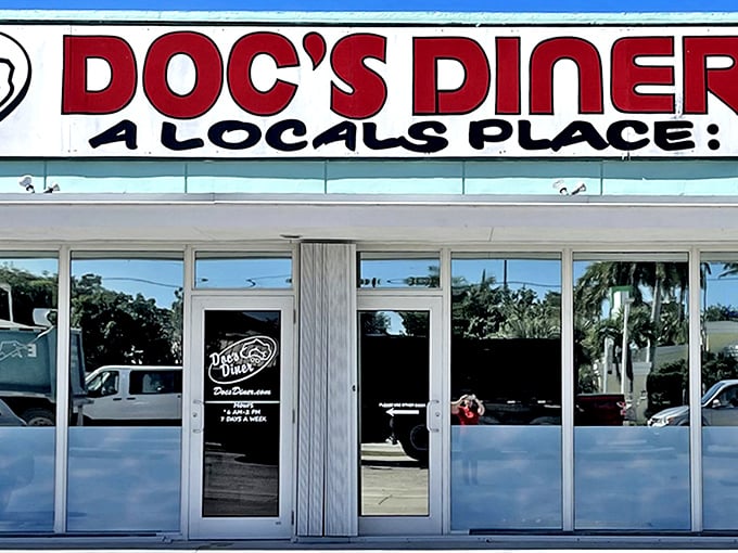 The bold red sign says it all &ndash; "A LOCALS PLACE" &ndash; the universal signal that you've stumbled upon authentic Florida Keys cuisine rather than tourist trap fare.