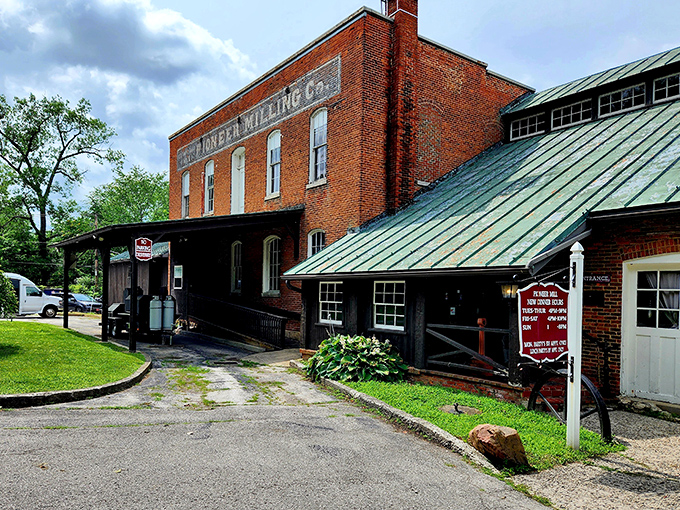 "Pioneer Milling Co." emblazoned across red brick &ndash; a culinary time machine disguised as a 19th-century flour mill.