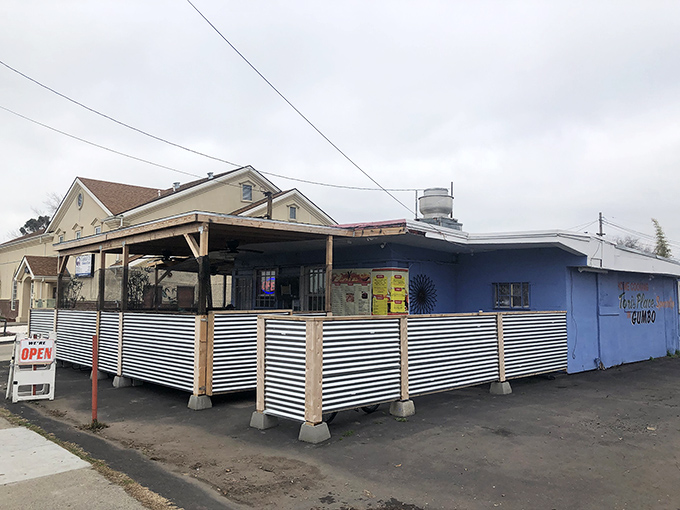From the street, Tori's Place looks like a humble blue oasis, complete with covered patio seating&mdash;a culinary treasure hiding in plain sight.