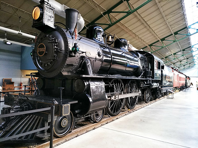 This classic steam locomotive looks ready to chug right out of the museum and into your childhood train fantasies.