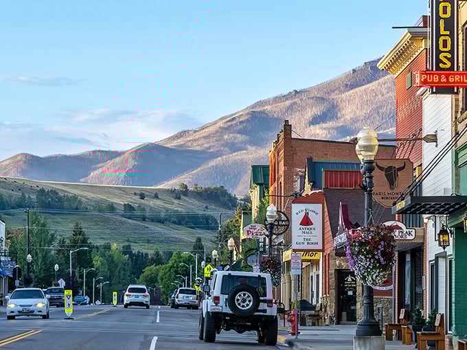 Broadway Avenue stretches toward the Beartooth Mountains like nature's own welcome mat. Small-town charm with a blockbuster backdrop.