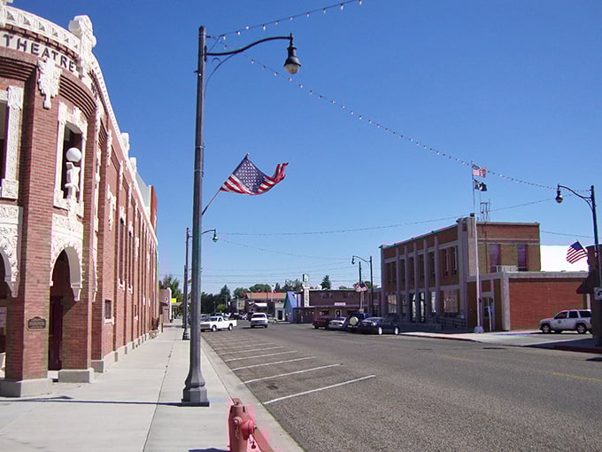 The historic Wilson Theatre anchors Rupert's town square, its brick fa&ccedil;ade standing proud like a sentinel guarding affordable small-town charm.