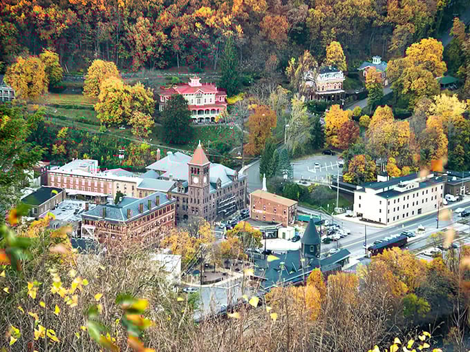 Jim Thorpe unfolds like a Victorian novel come to life, with autumn colors painting the hillsides and historic buildings nestled perfectly between mountains.