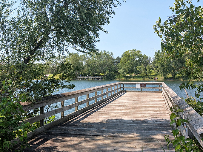 This wooden dock invites contemplation like a therapist's couch with a much better view&mdash;where the only thing you'll be charged for is taking too many deep breaths of serenity.