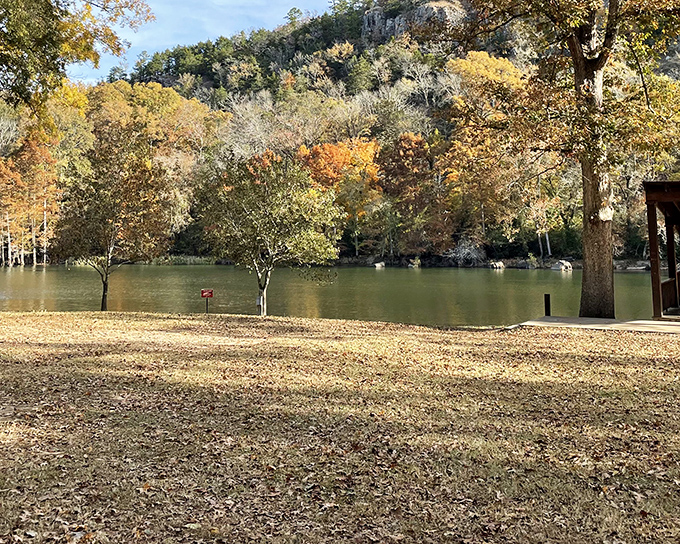Autumn's paintbrush at work&mdash;where trees dress in their Sunday best and the water mirrors their splendor perfectly.