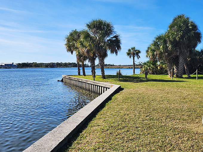 Where ancient history meets Florida sunshine. The serene waterfront at Crystal River Archaeological State Park offers a perfect backdrop for contemplating millennia of human history.