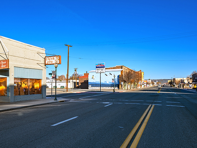 Main Street Alturas greets the day with golden sunshine and wide-open spaces. Small-town charm without the traffic&mdash;when was the last time you saw empty parking spots downtown?