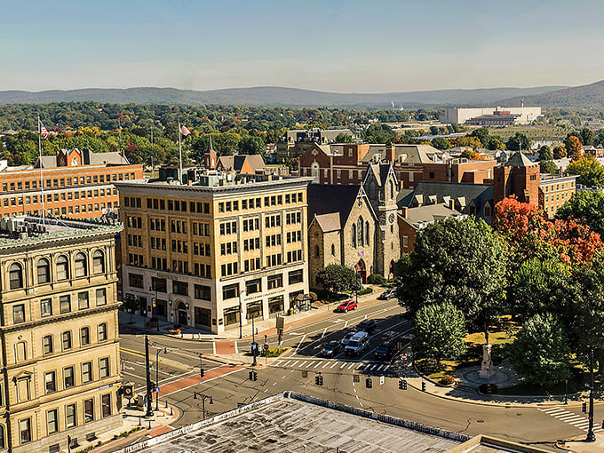 Downtown Pittsfield spreads out like a postcard from New England's golden age, proving affordability and beauty aren't mutually exclusive concepts.