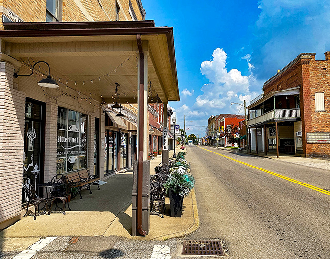 Downtown Utica invites you to slow your roll with string lights, wrought-iron benches, and storefronts that haven't surrendered to the corporate invasion.