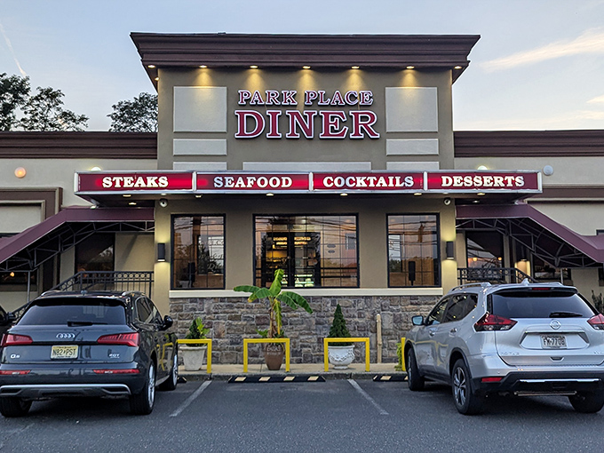 Where diner dreams come true &ndash; Park Place's welcoming exterior combines modern polish with classic charm, standing ready to satisfy your most urgent pancake emergencies.