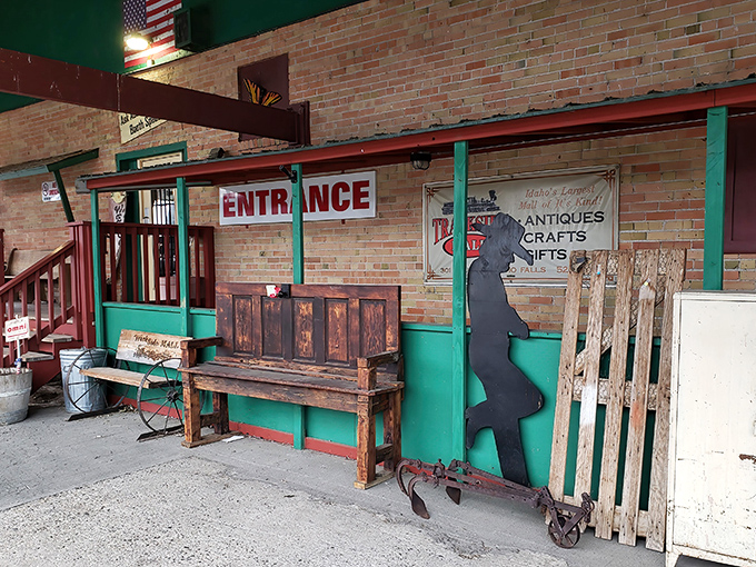 That entrance sign silhouette knows exactly what treasures await inside &ndash; and she's not telling until you visit.