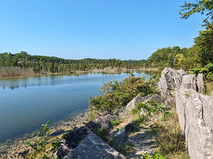 Nature's own infinity pool. The quarry lake at Kelleys Island State Park offers tranquility that even the most expensive spa can't bottle.