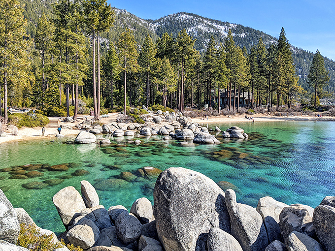 Mother Nature showing off again! The impossible blue-green waters of Sand Harbor make the Caribbean look like a kiddie pool.