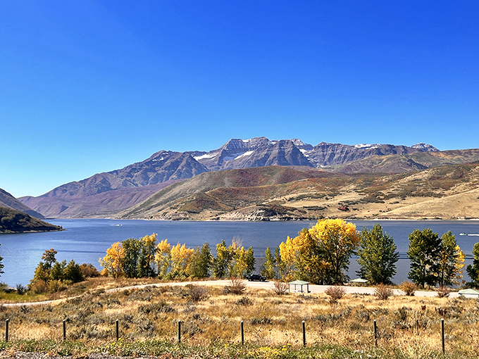 Mother Nature showing off her best work&mdash;rolling hills, majestic mountains, and spring greenery create Utah's perfect postcard moment.