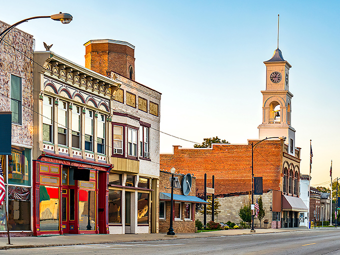 Medicine Park's quaint main street feels like stepping into a Norman Rockwell painting that somehow acquired a clock tower and modern sensibilities.