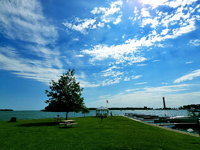 Heaven on Earth? No, just Oak Point State Park, where that impossibly blue Ohio sky meets Lake Erie in a perfect vacation handshake.