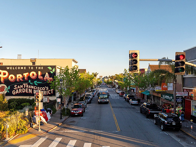 The iconic "Welcome to Portola" sign greets visitors with a promise of small-town charm and big mountain views.