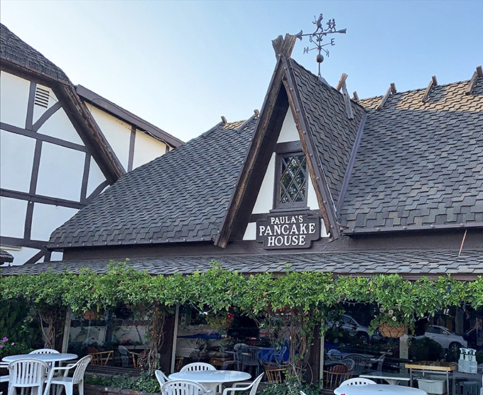 That steep-pitched roof and weathervane aren't just for show&mdash;they're your first clue that this place takes its Danish heritage as seriously as its breakfast game.