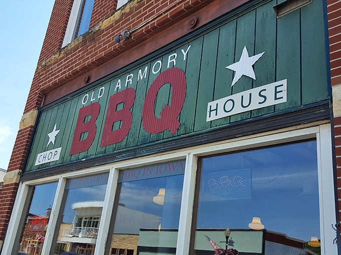 That iconic green and red sign isn't just decoration&mdash;it's a beacon of hope for the hungry souls of Decorah. Those white stars? They're awards your taste buds are about to understand.