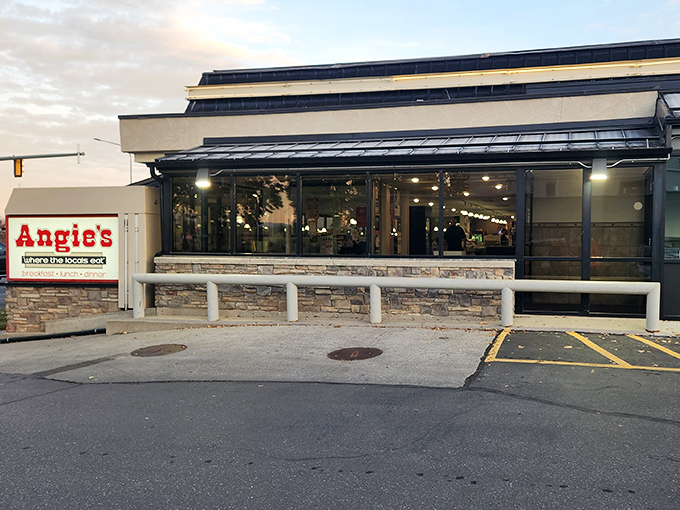 The stone facade and large windows offer a tantalizing glimpse of the breakfast paradise waiting inside this Logan institution.