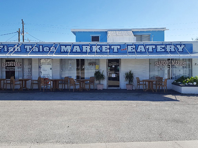 That blue-and-white exterior means business &ndash; the kind of business that involves incredibly fresh fish and zero pretension whatsoever.