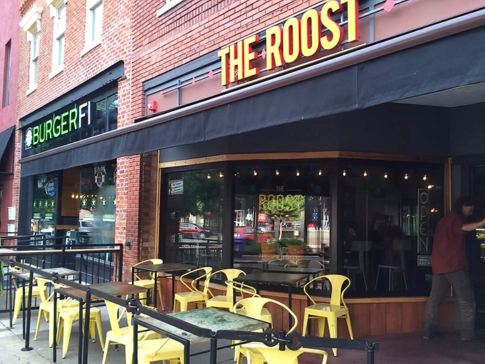 Those cheerful yellow chairs aren't just Instagram-worthy &ndash; they're front-row seats to Massachusetts Street's parade of college students, professors, and locals.