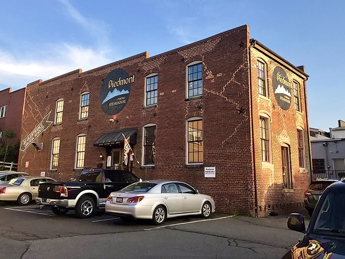 The unassuming brick fortress of flavor that is Piedmont Steakhouse stands proudly in downtown Culpeper, its humble exterior hiding culinary treasures within.