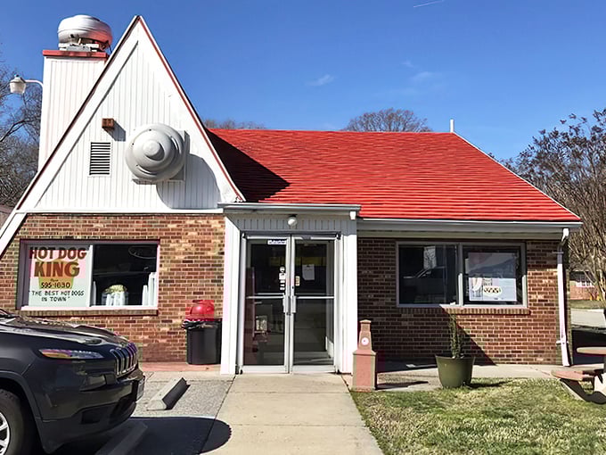 The A-frame architecture isn't trying to be trendy; it's been confidently rocking this look since before most food influencers were born.