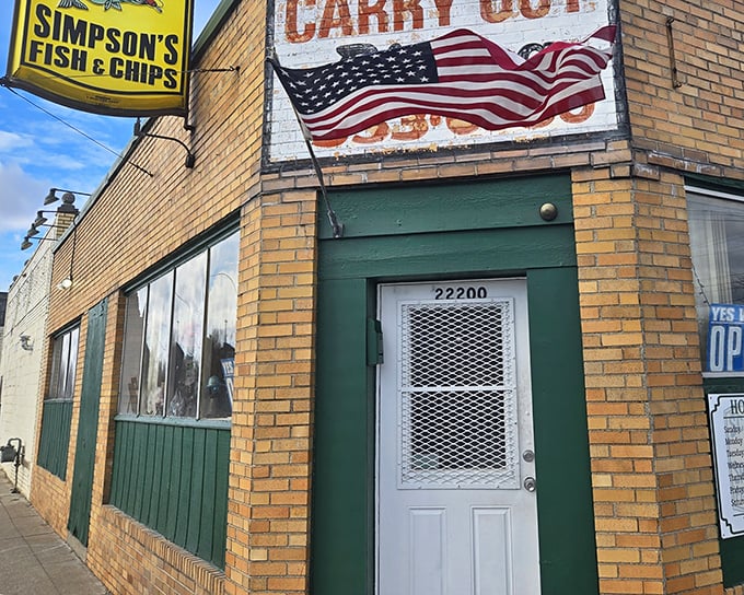 That classic American flag above the entrance isn't just patriotic &ndash; it's a beacon guiding hungry Detroiters to fried fish paradise.
