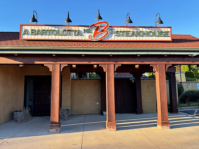 The iconic red "B" sign welcomes you like an old friend promising a night of carnivorous delights. This isn't just dinner&mdash;it's a meaty pilgrimage.