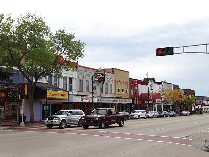 Downtown Wisconsin Dells offers that perfect small-town charm where every storefront tells a story and nobody's in a hurry to hear the ending.