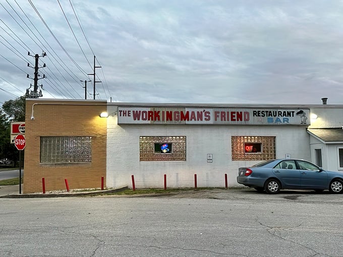Like finding a culinary time capsule, this unassuming exterior hides one of Indianapolis's most beloved burger institutions.