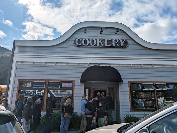 The line outside The Cookery speaks volumes &ndash; when Alaskans willingly wait in the cold, you know the seafood inside is worth it.