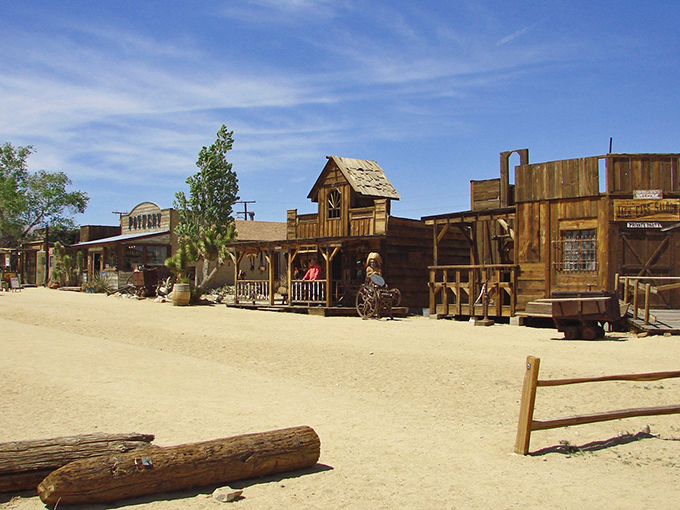 Mane Street stretches before you like a Hollywood director's dream of the Old West—weathered wood, desert dust, and endless blue skies overhead.