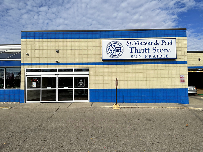 The blue and cream exterior might seem unassuming, but inside this Sun Prairie treasure trove, secondhand shopping becomes an Olympic sport.