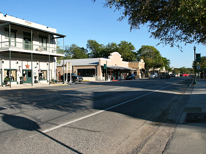 The historic limestone buildings of Boerne's Main Street tell stories that stretch back generations, their German-influenced architecture a love letter to the town's heritage.