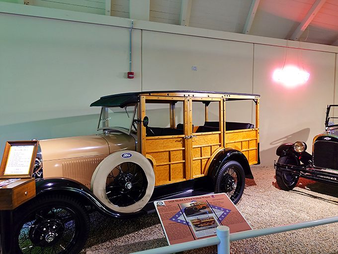 This 1929 Ford Model A Station Wagon, with its gorgeous wooden bodywork, was the original SUV&mdash;minus cup holders, Bluetooth, and, well, everything else.