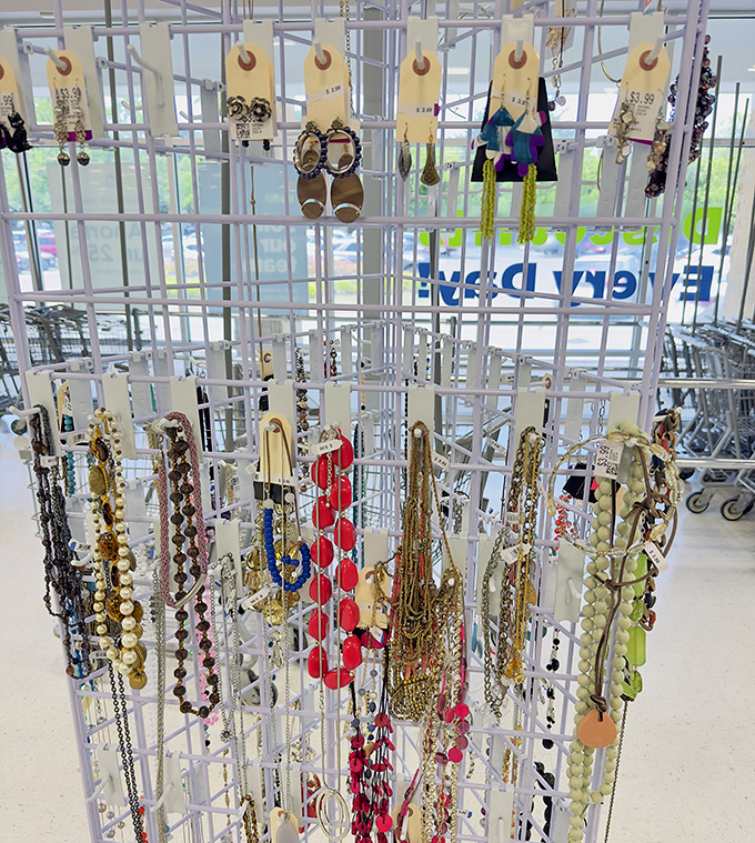 Jewelry and accessories displayed like colorful fishing lures, ready to hook compliments at your next social gathering.