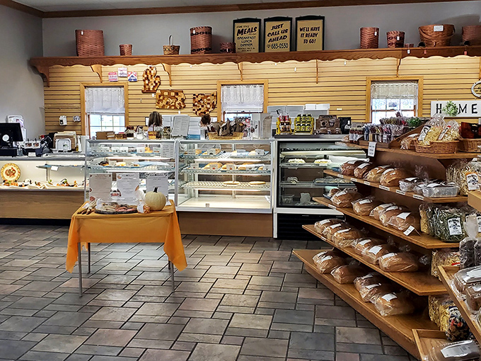 The bakery section feels like stepping into your grandmother's kitchen, if your grandmother was an overachiever with magical baking powers.